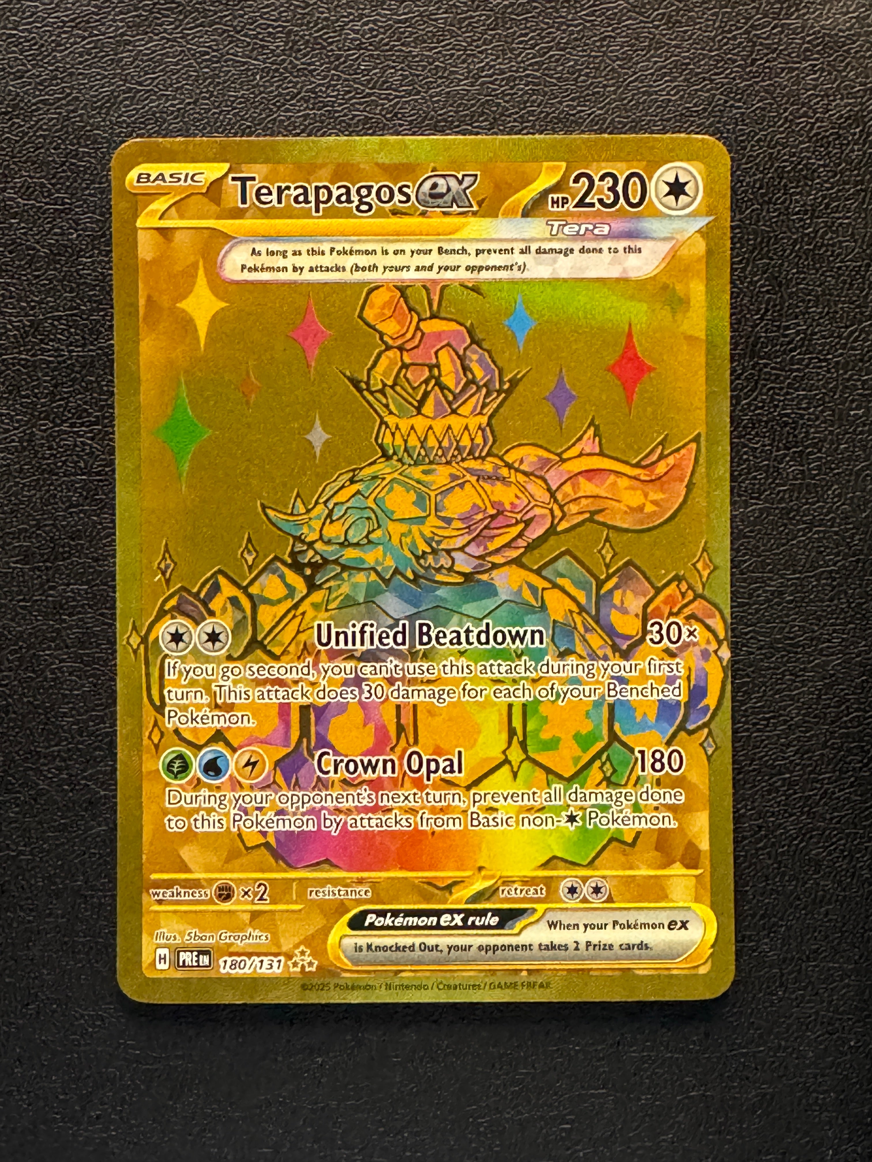 180 Terapagos ex Prismatic Evolutions Hyper Rare Near Mint – k0s Card Shop
